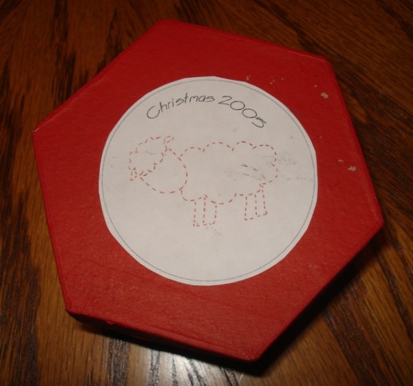 Redwork Sheep Ornament | Eclectic Lamb